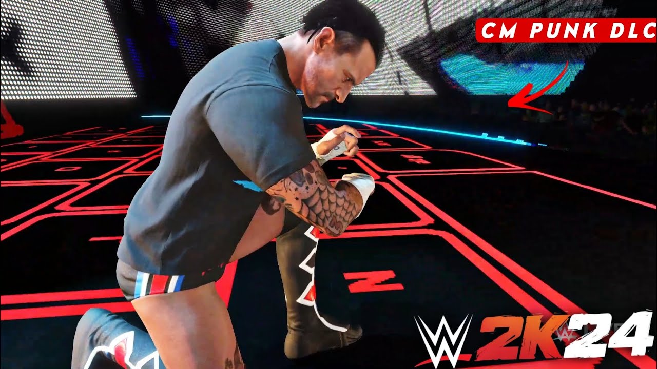 WWE 2K24 CM PUNK FULL ENTRANCE | FIRST DLC PREVIEWS CONCEPT ! - YouTube