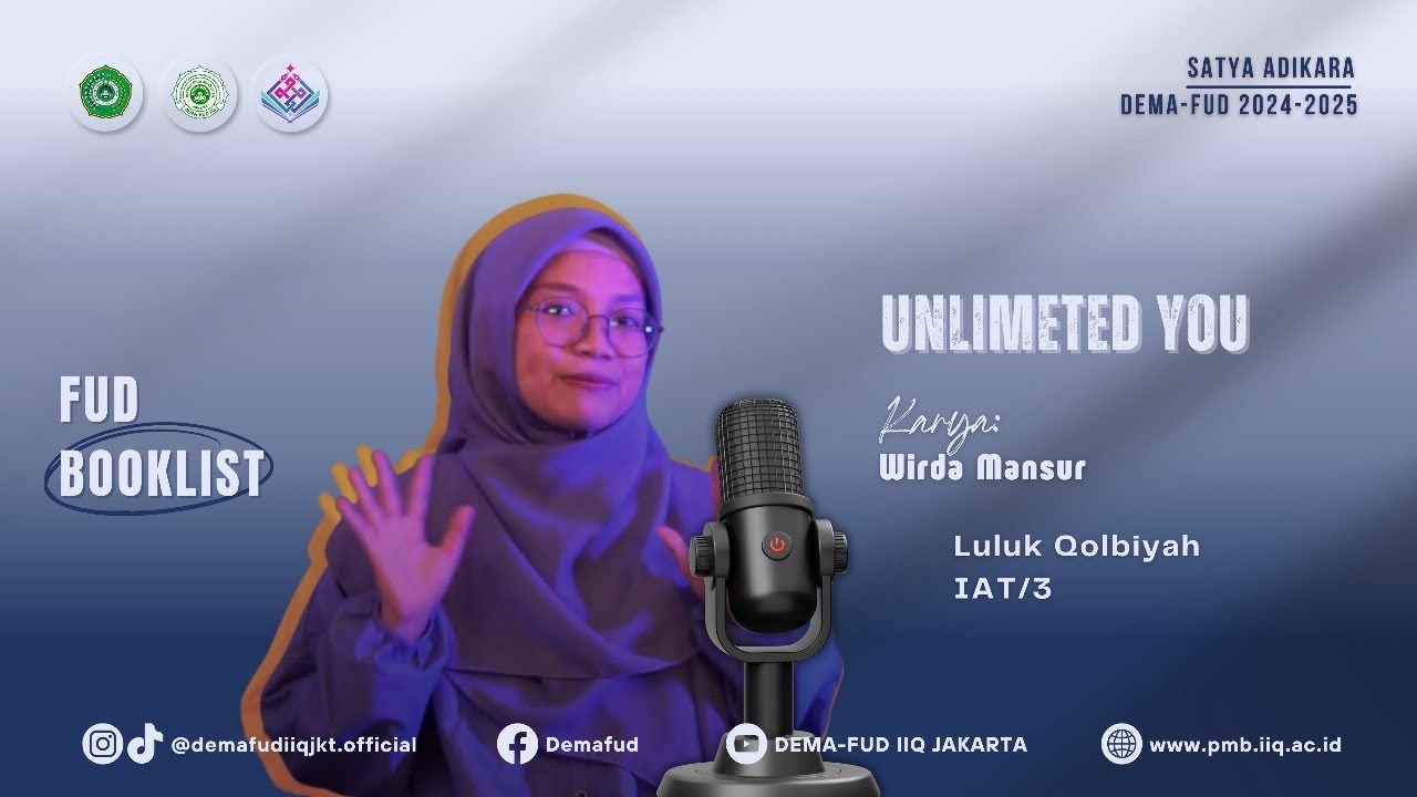 FUD Booklist | “Unlimited You” Wirda Mansyur, Bersama Luluk Qolbiyah - YouTube