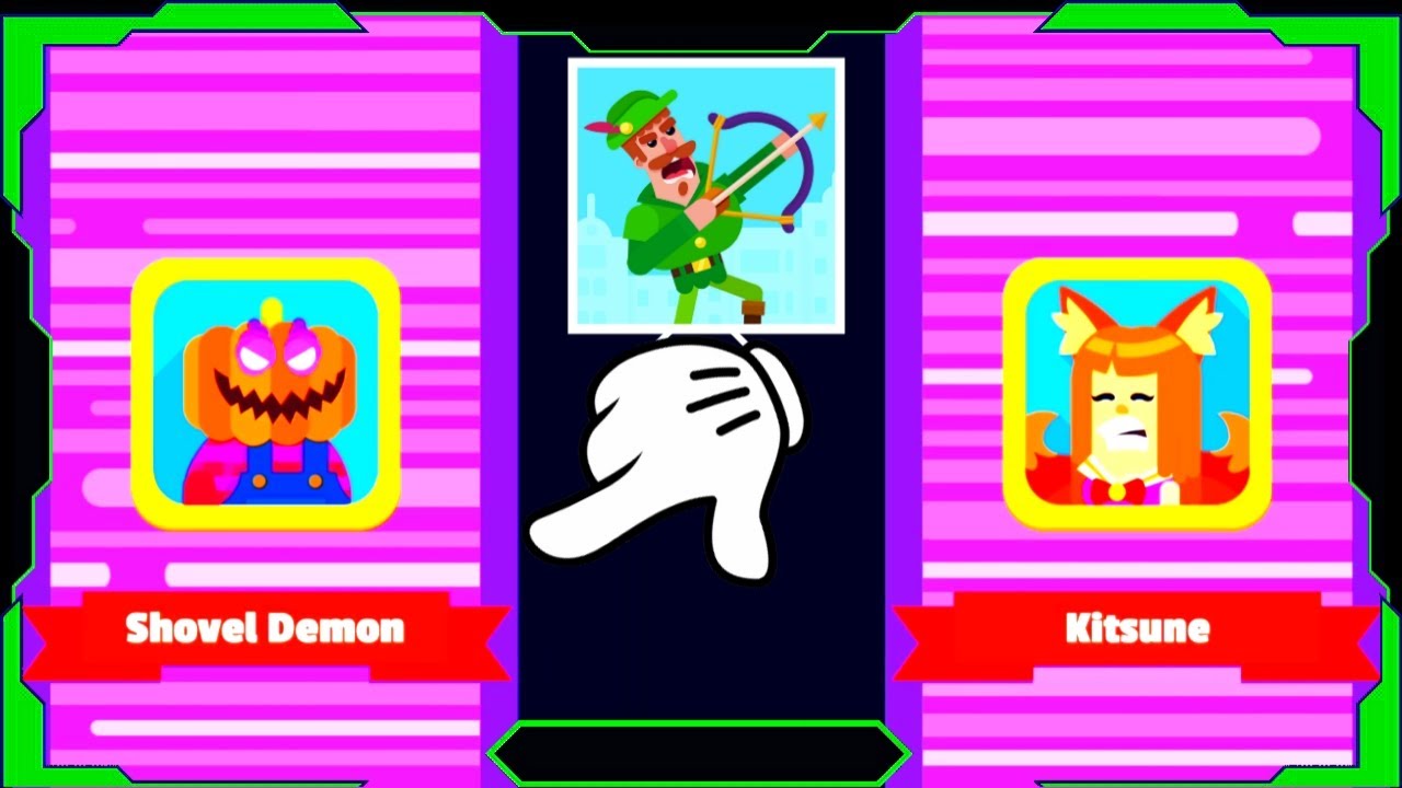 Bowmasters : New Update Shovel Demon VS Kitsune Android/iOS Gameplay # ...