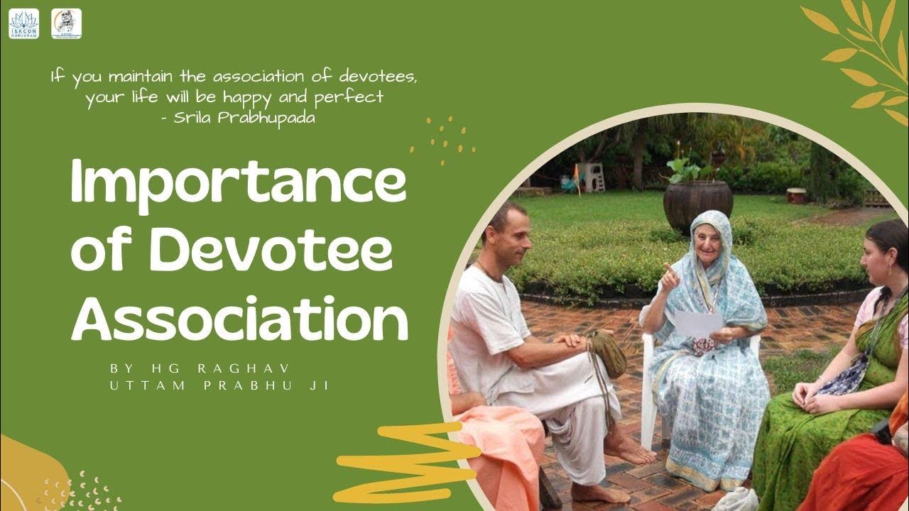Importance of Devotee association - YouTube