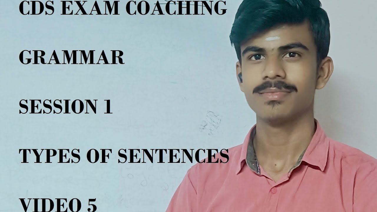 CDS examination...paper 1... english grammar part...Types of sentences ...