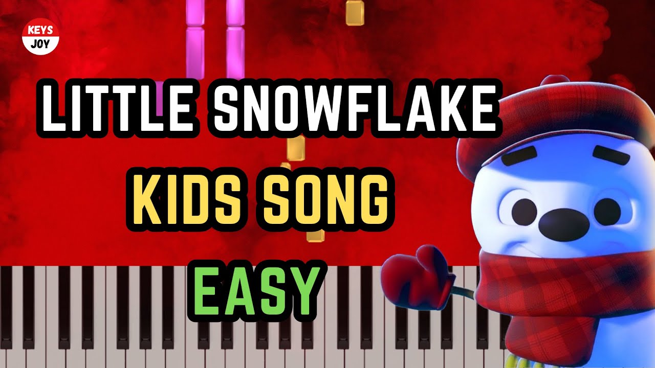 🎹 Little Snowflake - Nursery Rhyme - Kids' Song - EASY Piano and ...