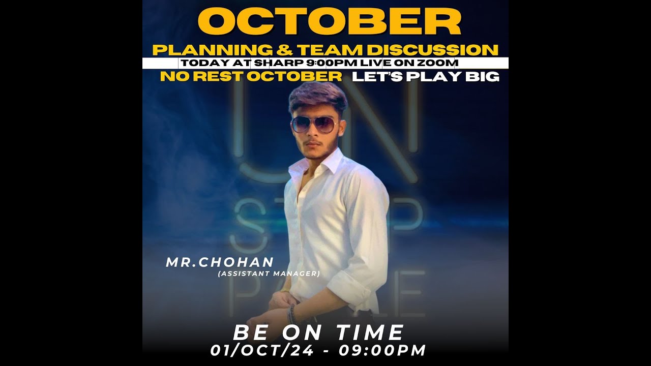October month planning By Mr.CHOHAN(ASST MANAGER) - YouTube