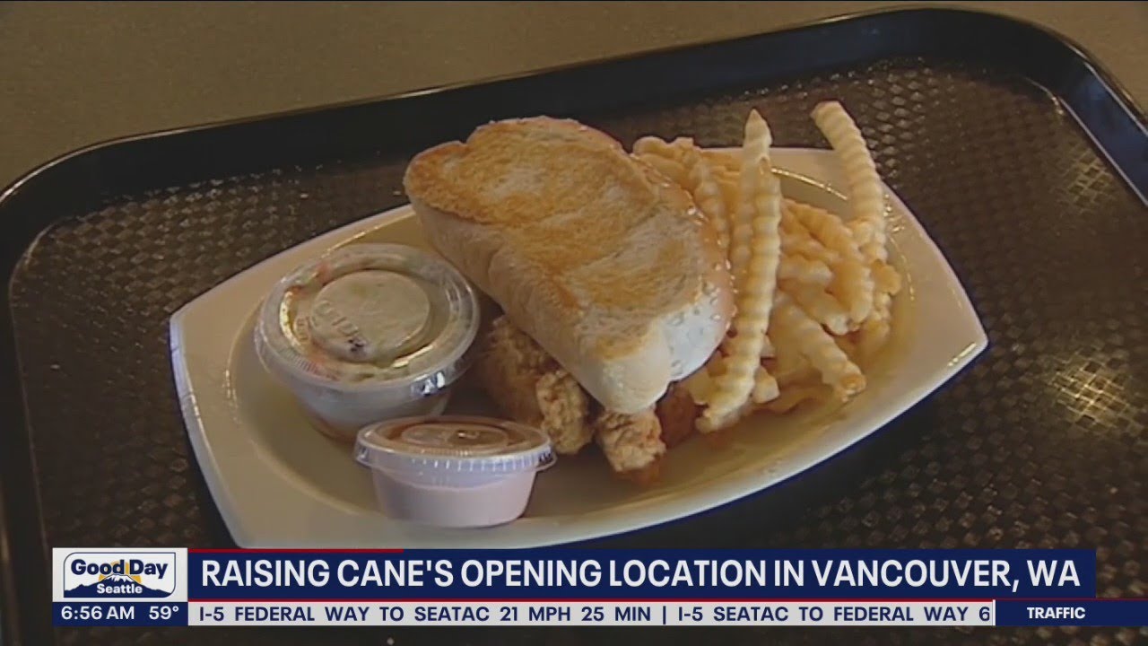 Raising Cane's opening location in Vancouver, WA | FOX 13 Seattle - YouTube