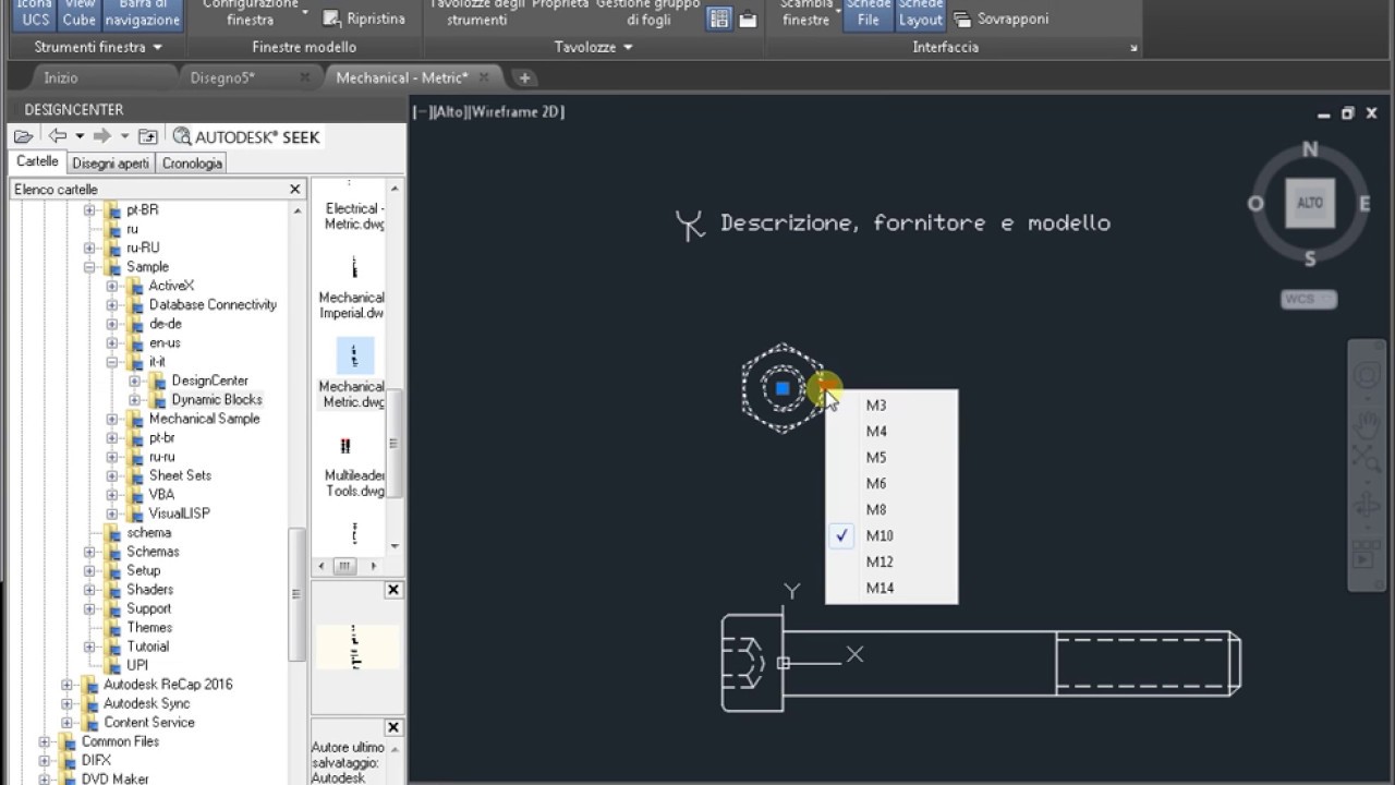 Dado in autocad - YouTube
