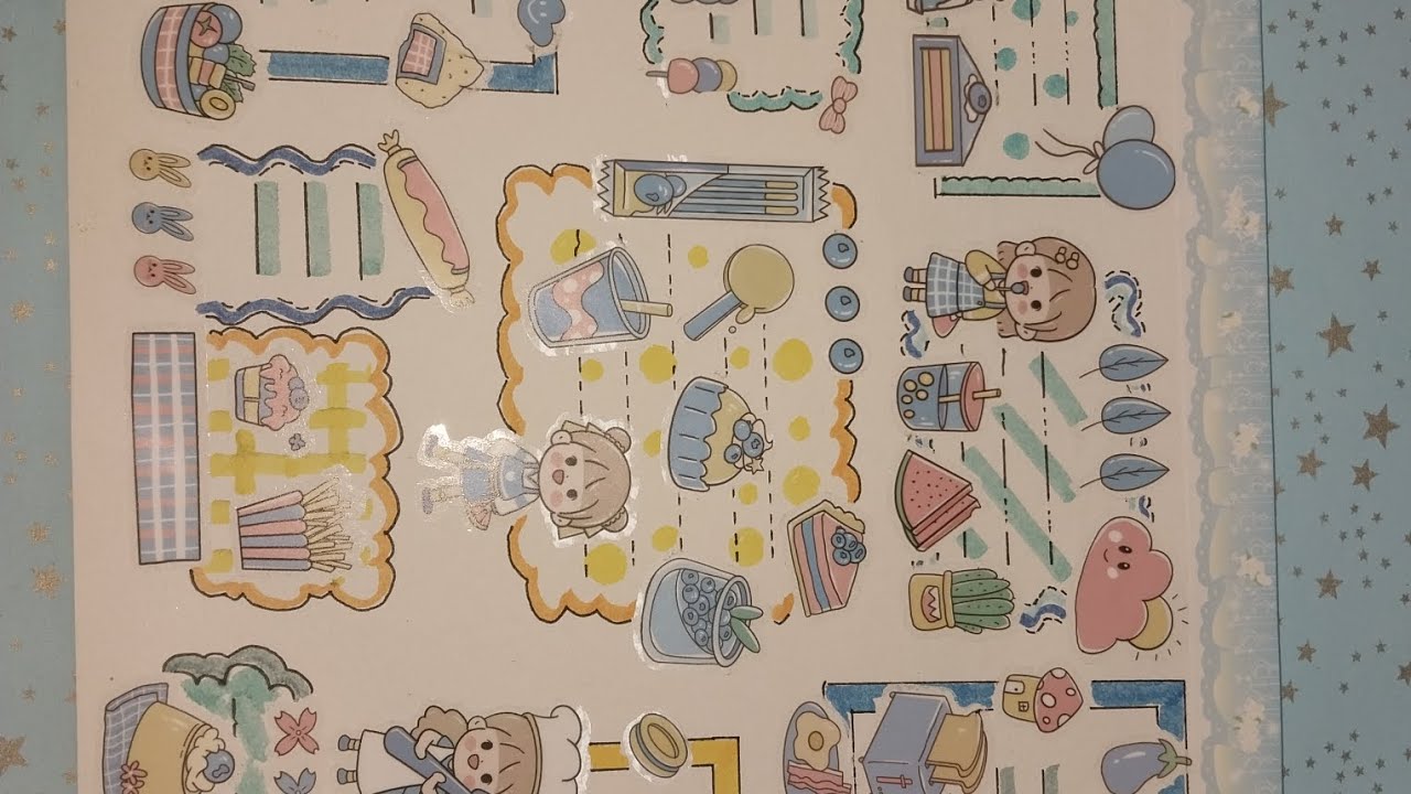 Journal Sticker(coba pakai buku gambar) 📘 #107 - YouTube