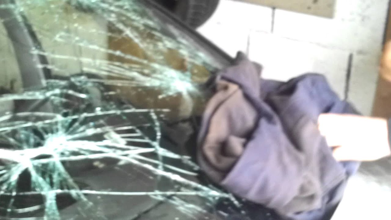 How to smash a car window - YouTube