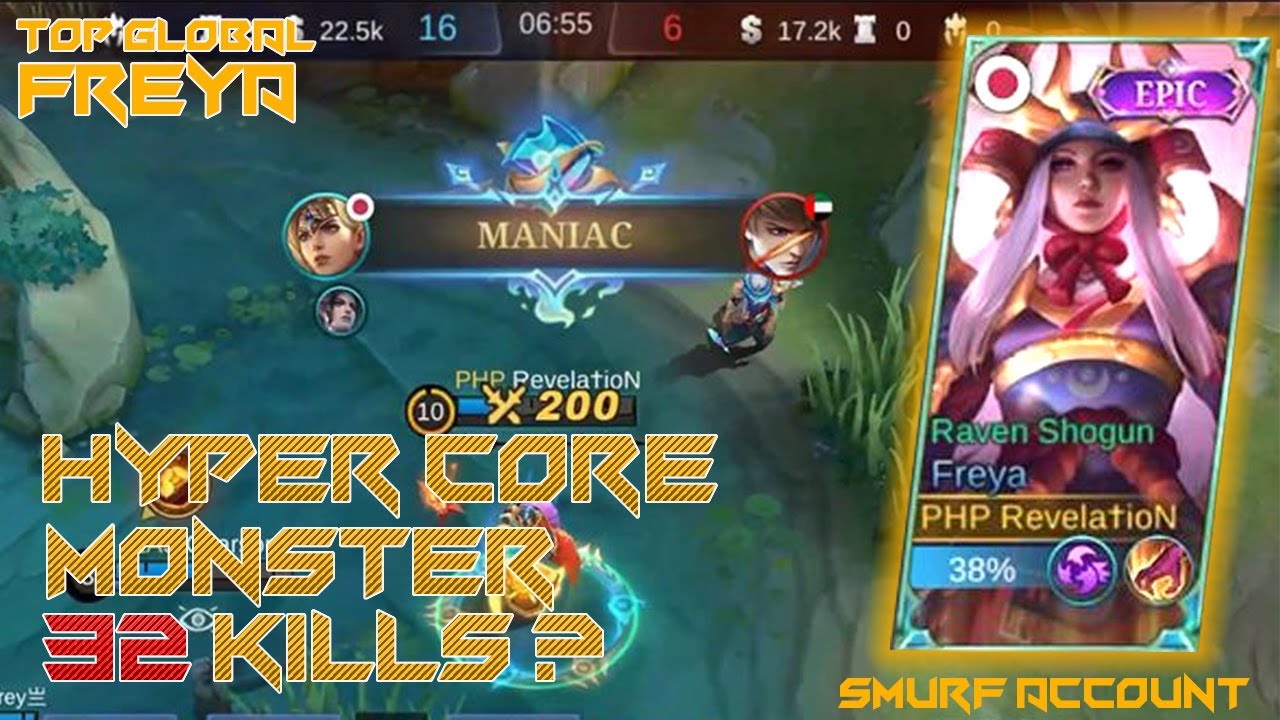 FREYA HYPER CORE | TOP GLOBAL FREYA | MONSTER GET 32 KILLS? | FREYA ...