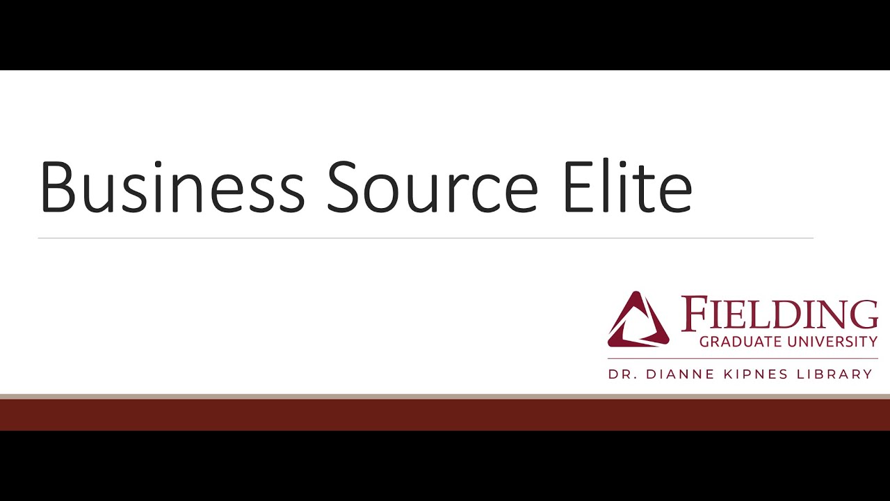 Business Source Elite - YouTube