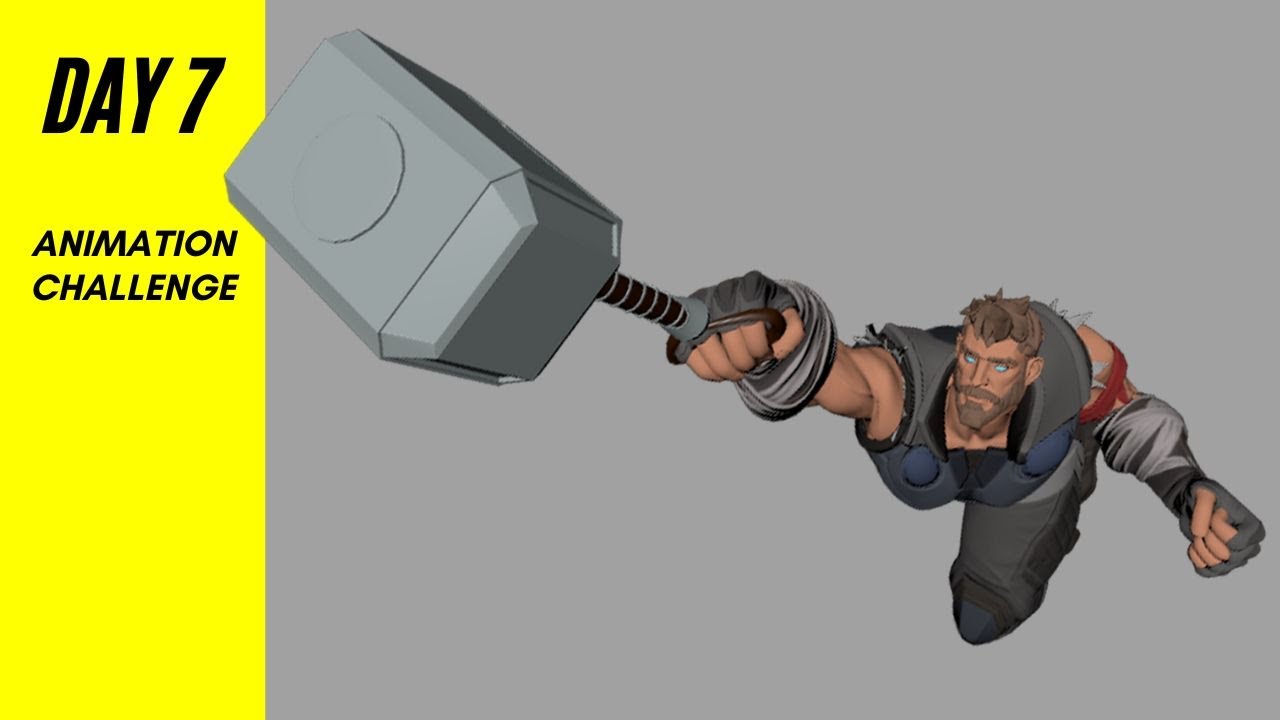 Thor Animation Posing | 28 Day Animation Challenge - Day 7 - YouTube