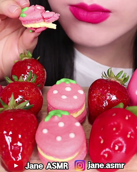 Asmr Pink Cake Pop Tanghulu Ice Cream 핑크 케이크팝 탕후루 아이스크림 먹방 Mukbang