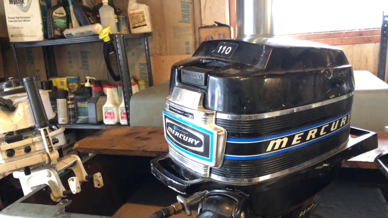 Mercury 9.8hp outboard motor tank test - YouTube