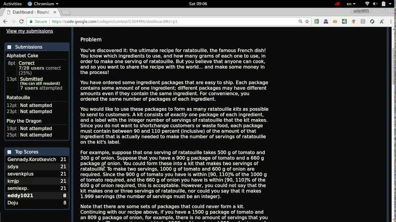 Google Code Jam 2017 Round 1A screen cast by eddy1021 - YouTube