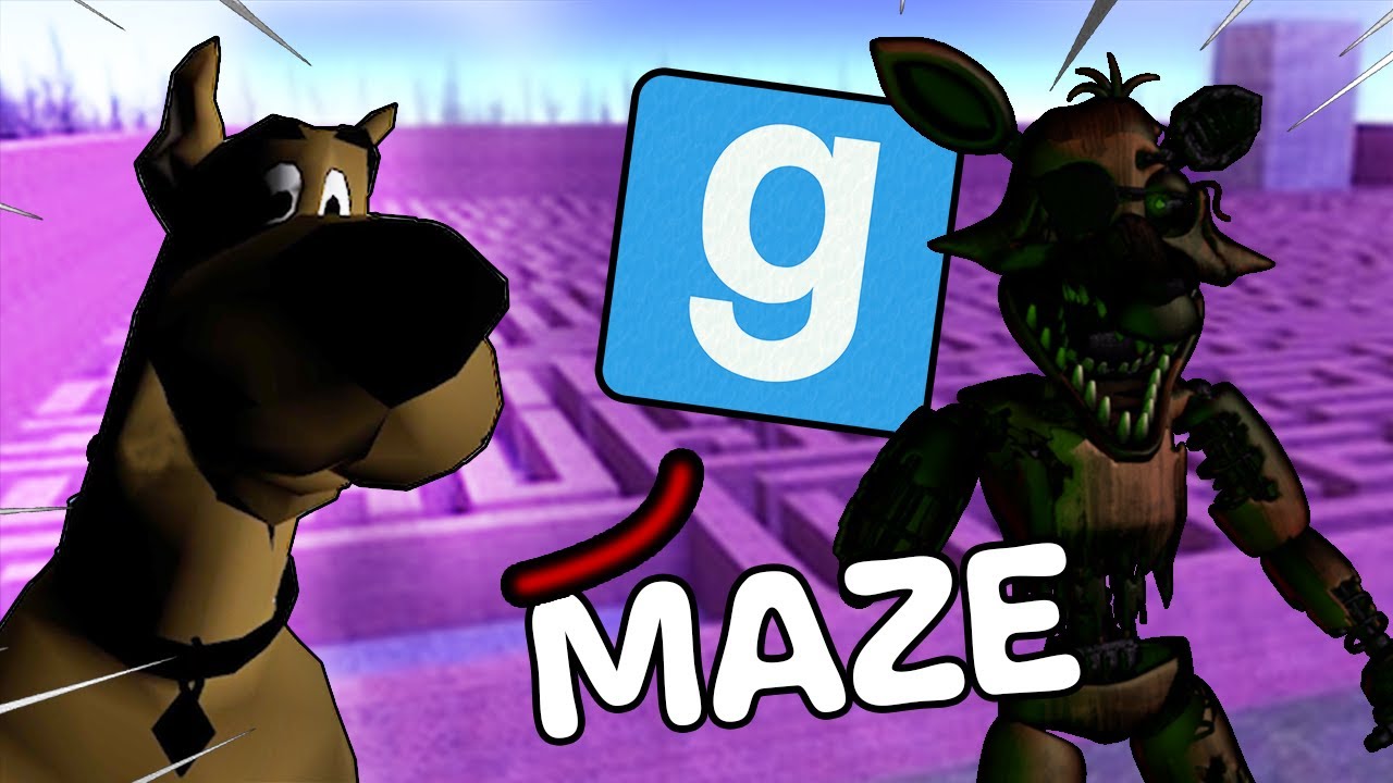 RUNNING FROM ANIMATRONICS IN A MAZE! Five Nights at Freddy's Garry's ...