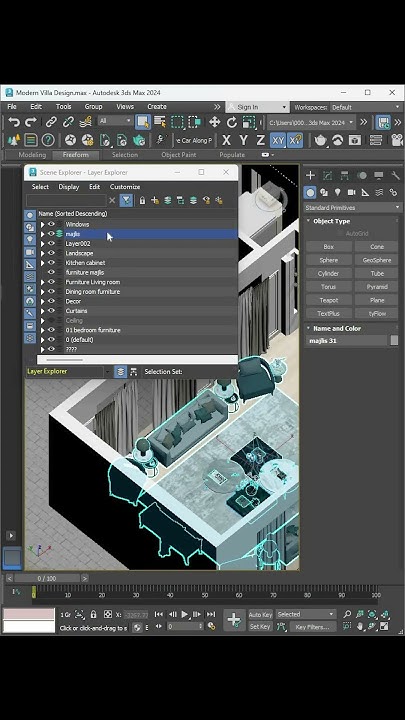 This how to use the Layer Explorer inside 3ds max to organise your work. #3dsmax #3dsmaxtutorial ...