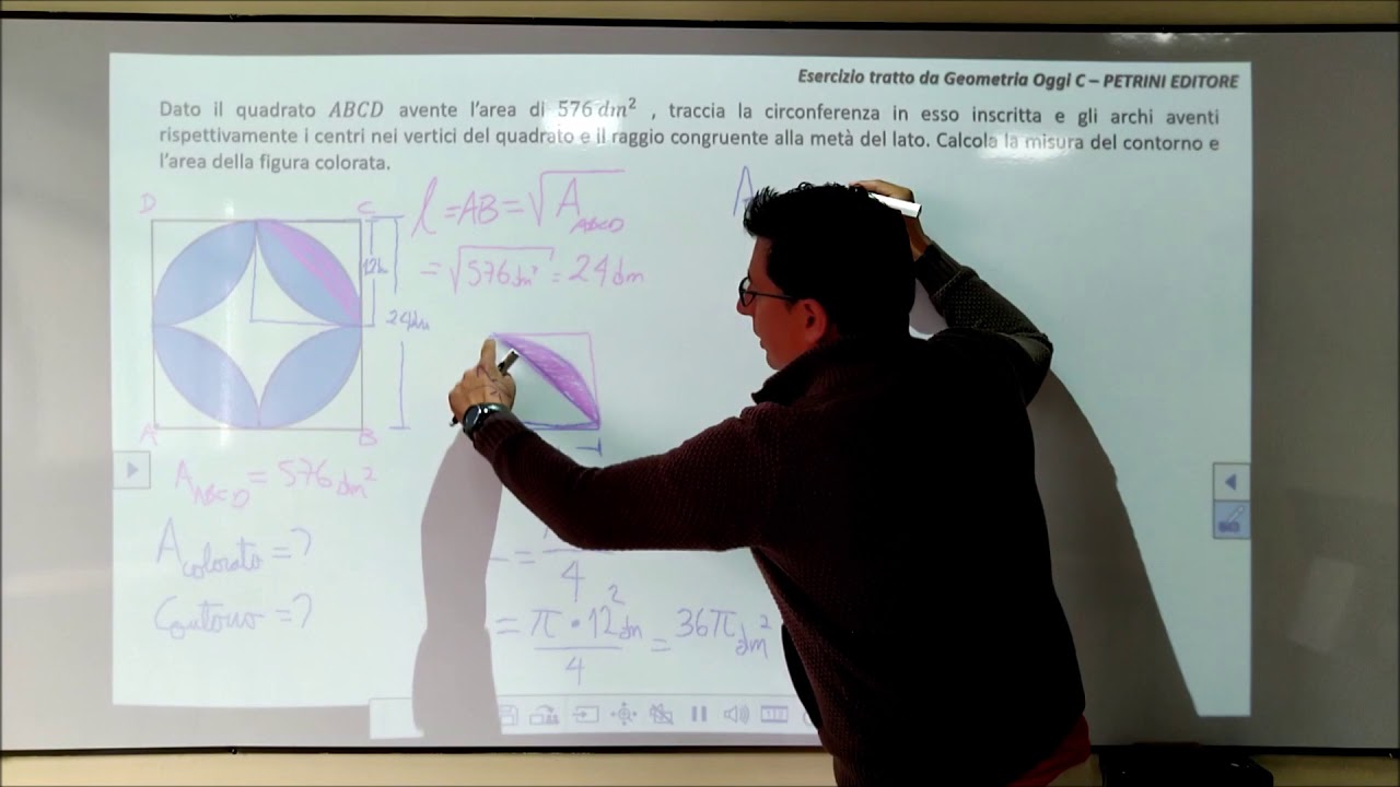 AREA DEL CERCHIO E DELLE SUE PARTI 4 - YouTube