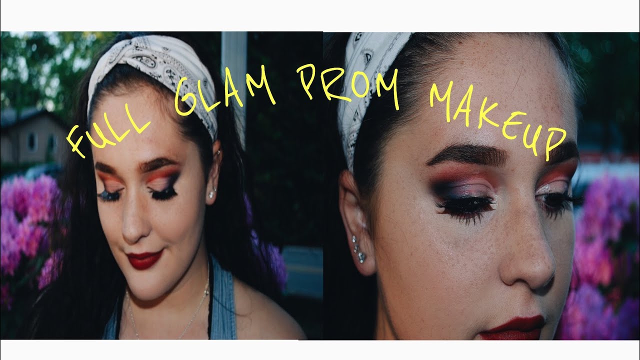 FULL GLAM PROM MAKEUP - YouTube