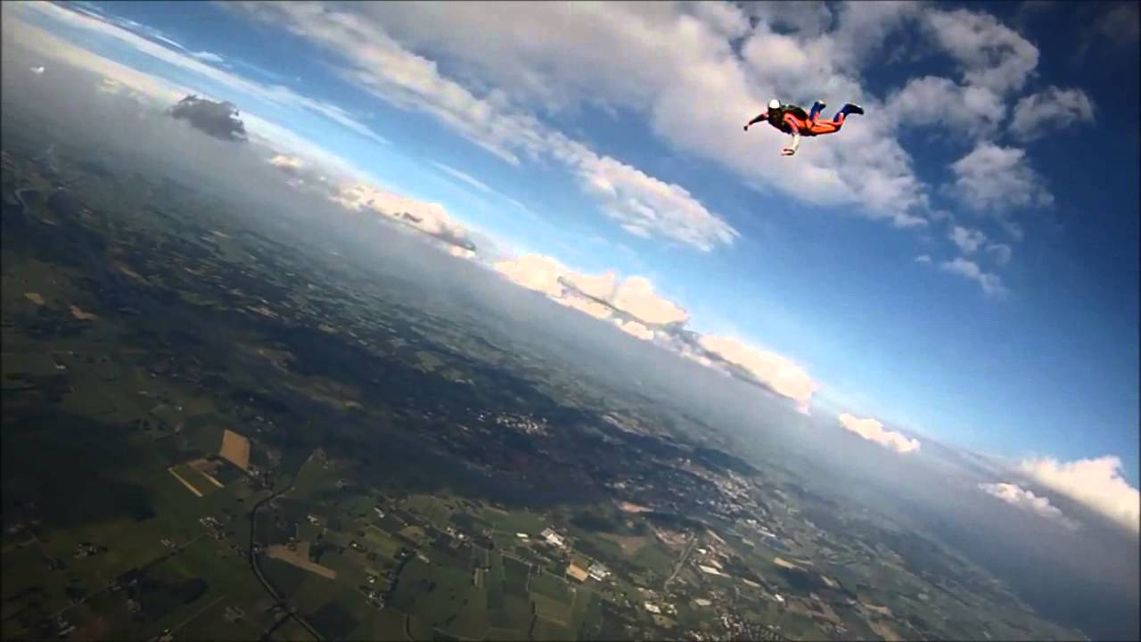Skydiving at Teuge, diving exit - YouTube