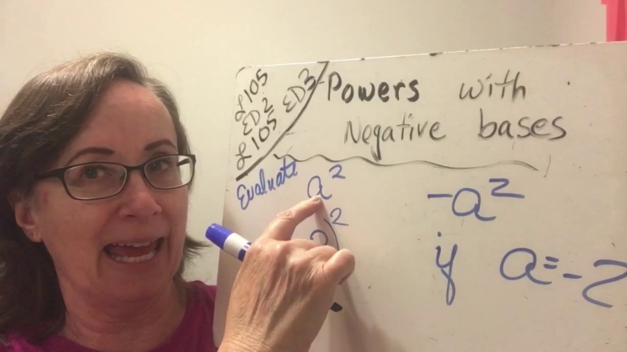 L 105 ed2 105 ed3 powers with Negative bases Saxon blue book algebra ...