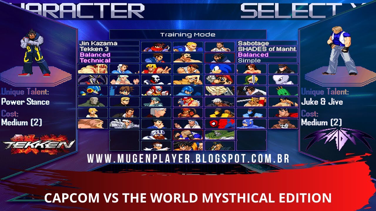 CAPCOM VS THE WORLD MYTHICAL EDITION MUGEN 2021 - YouTube