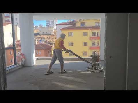 Helikopter İle Şap Atma | Şap Düzgünleştirme| Tesviye Betonunu Helikopter İle Nasıl Düzeltilir