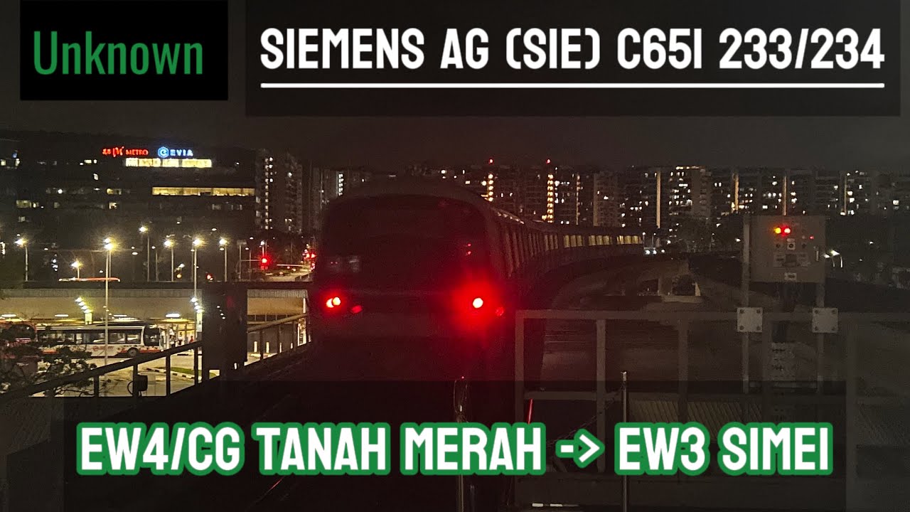 Retired | EWL rides C651 [233/234] EW4/CG Tanah Merah - EW3 Simei - YouTube