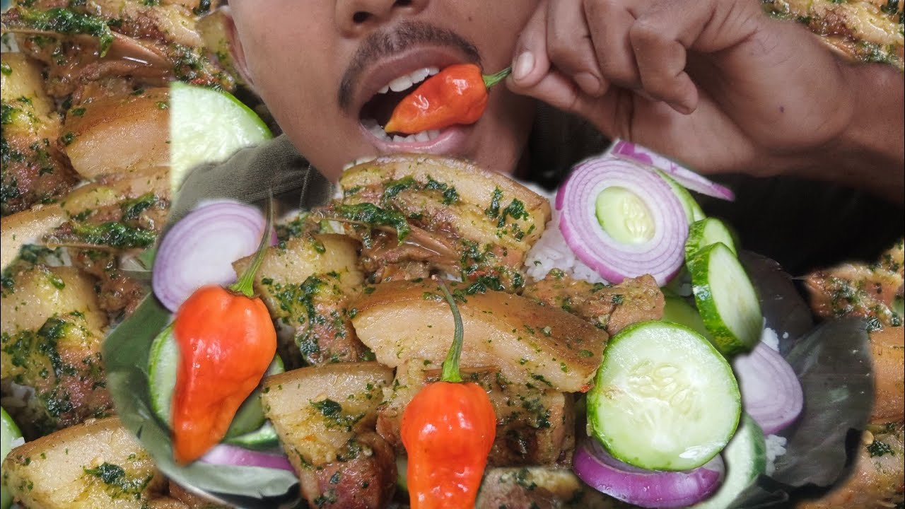 Garo style wak kappa।।pork mukbang।।Garo style pork curry - YouTube