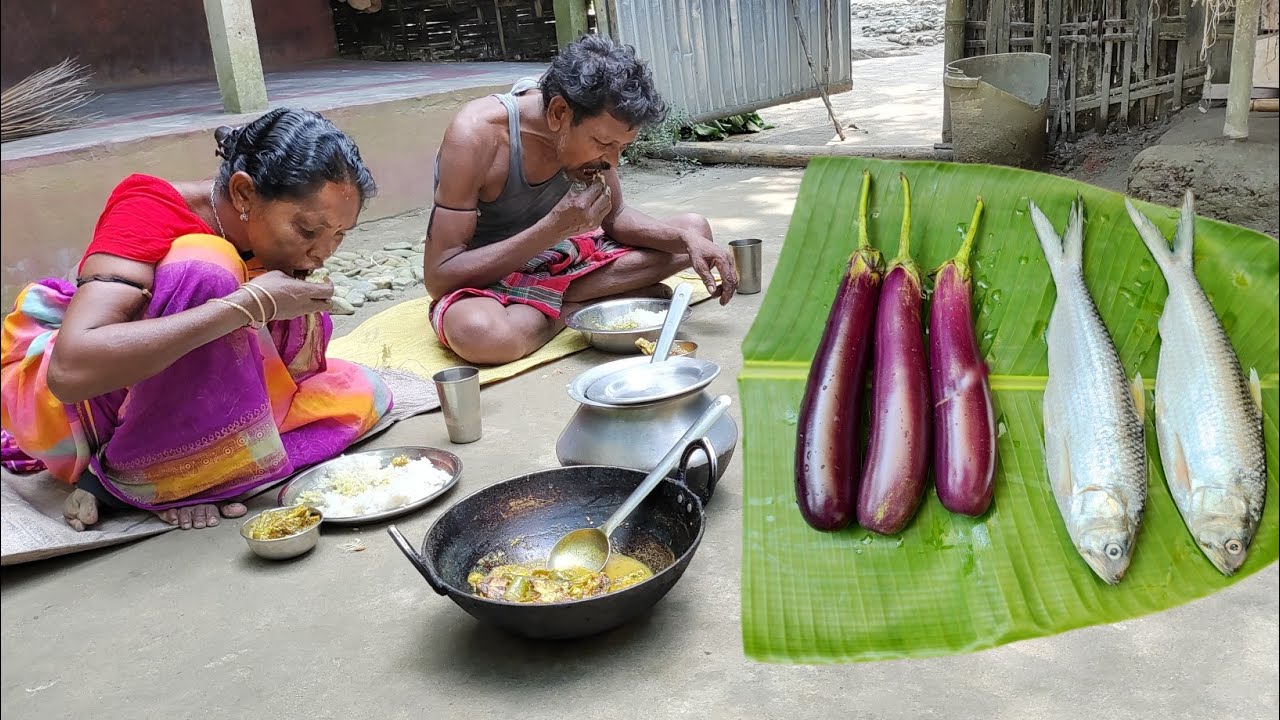 HILSA fish cooking recipe with WINTER SEASON Fresh Brinjal | new style ...