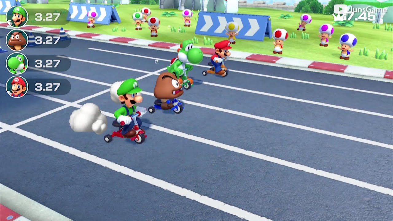 Super Mario Party - MiniGames – Luigi vs Goomba vs Yoshi vs Mario - YouTube