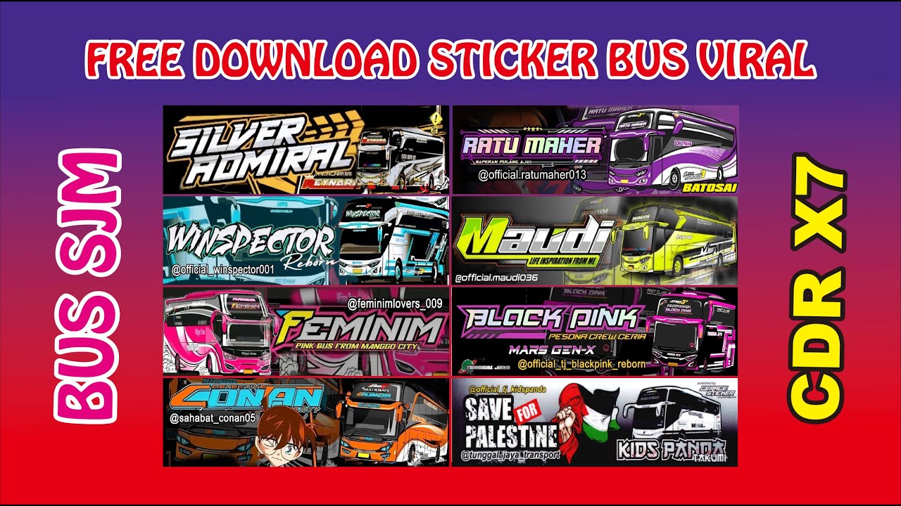 FREE DOWNLOAD STICKER BUS SJM MAUDI BLACK PINK DLL CORELDRAW - YouTube