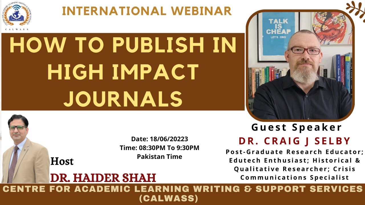 How To Publish In High Impact Journals! - YouTube
