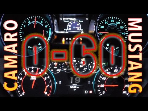 2016 Chevrolet Camaro Turbo 2.0L 0-60 MPH vs Ford Mustang EcoBoost 2.3L