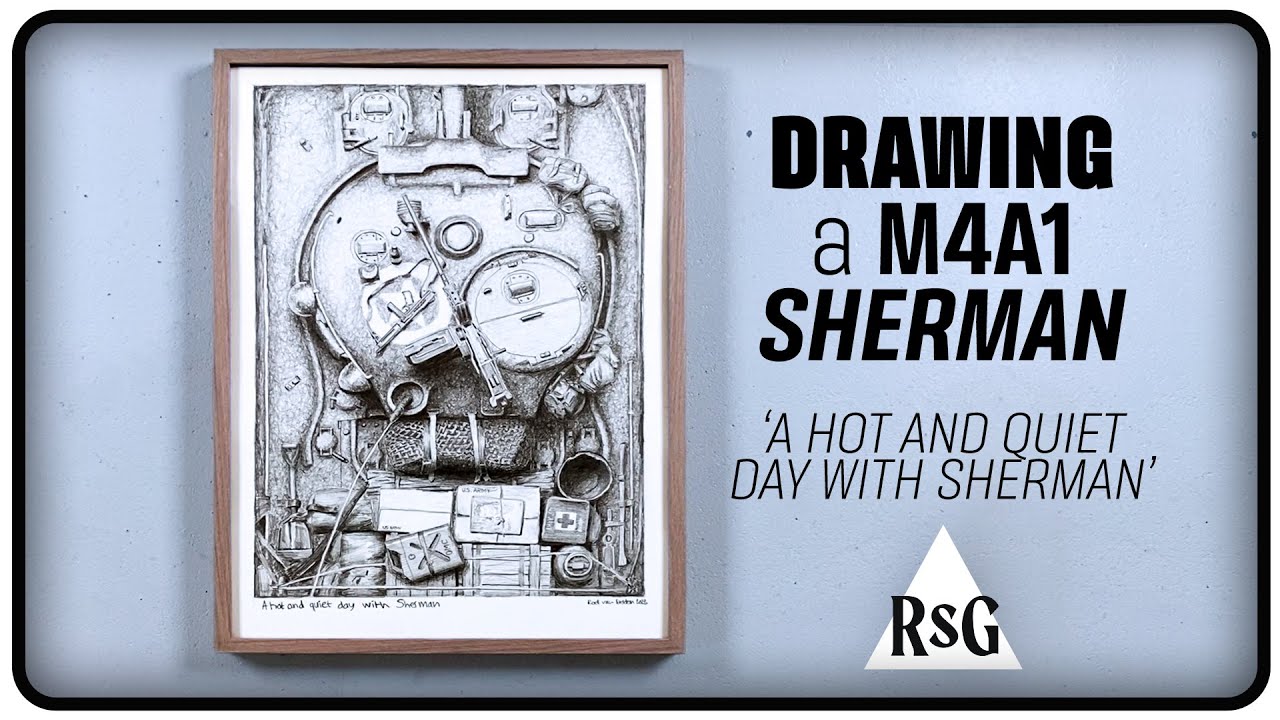 Drawing a M4A1 Sherman - YouTube