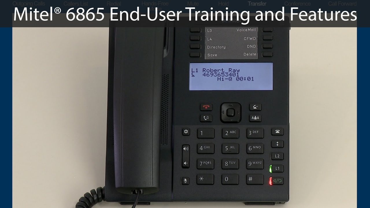 Mitel® 6865 End-User Training and Features Tutorial - YouTube