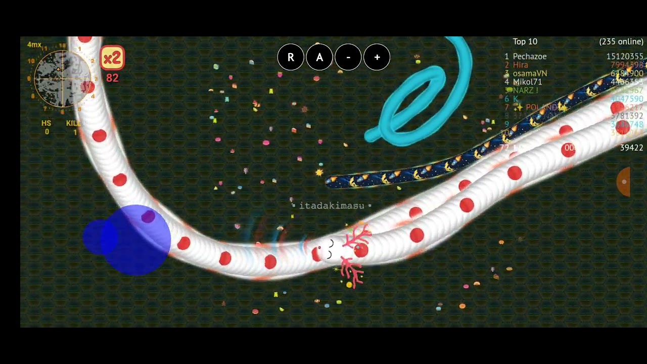 wormate.io | New Zoom to mobile mod wormworld | Merry Christmas - YouTube