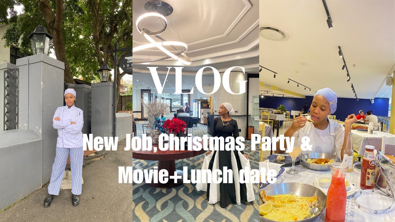 VLOG: Got a job👩‍🍳Year end party with colleagues🎁& Movie🍿 + Lunch🍽️date ...