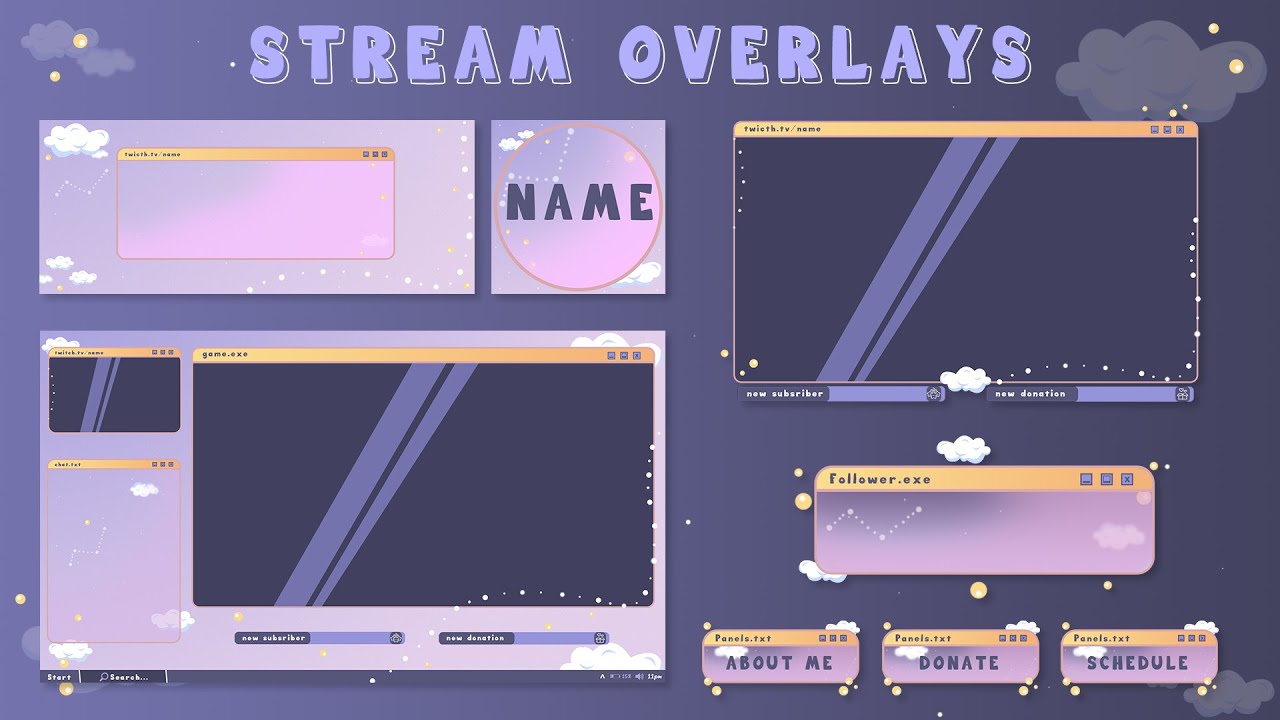 CUTE COMPUTER FREE STREAM OVERLAY FOR DOWNLOAD - YouTube
