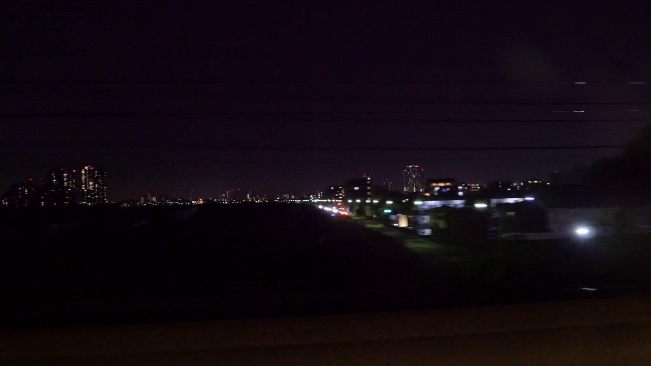 Shinkansen night 4K 2017 新幹線 ひかり - YouTube