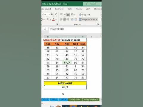 Aggregate formula in Excel | Use aggregate function in Excel #excel #microsoftexcel #exceltricks ...