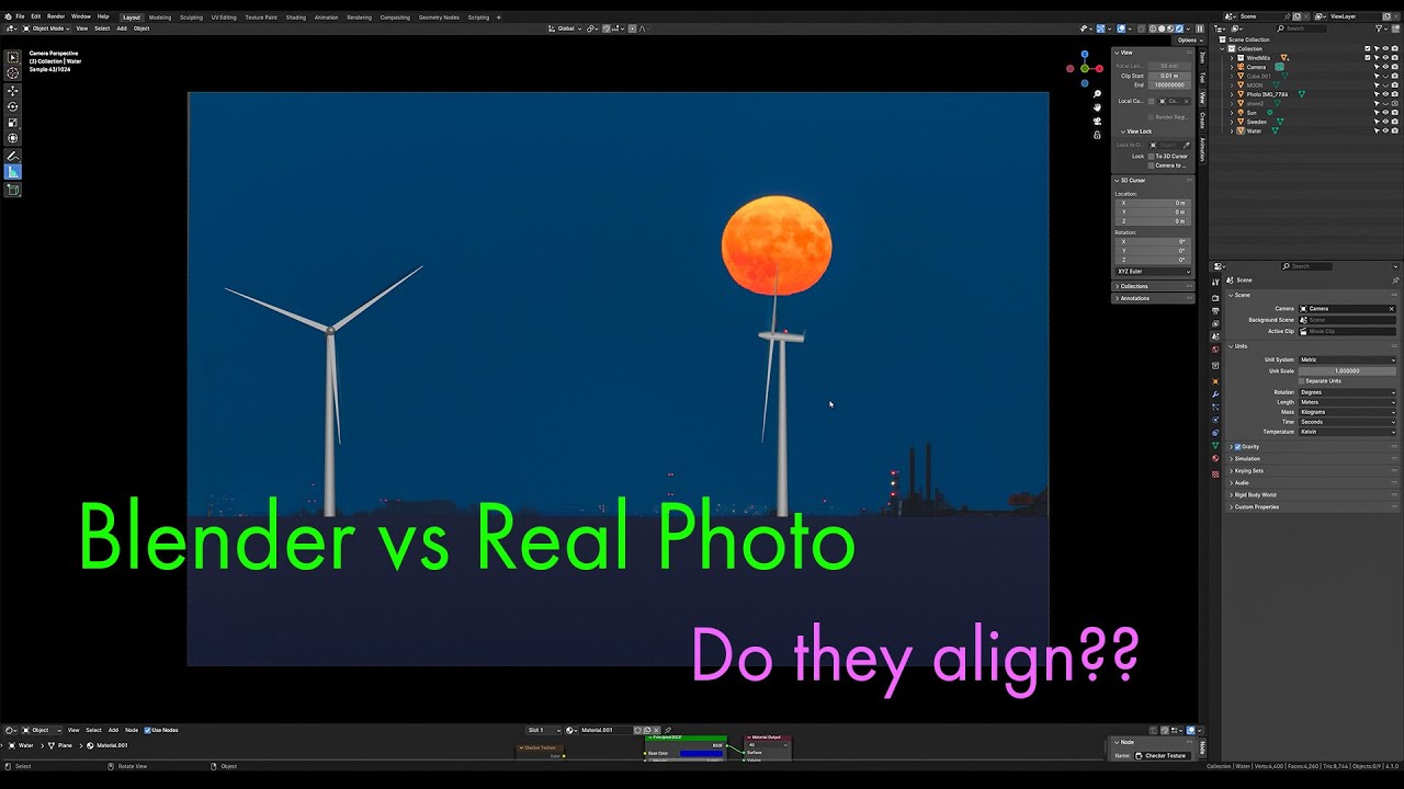 "Blender" vs Real Life Photo - do they align?? Can you trust it? - YouTube