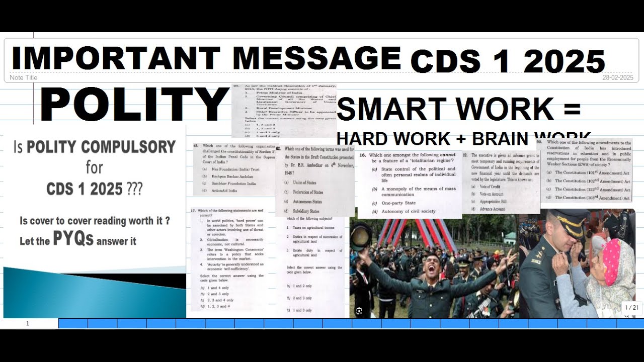 CDS 1 2025 LAXMIKANT POLITY PYQs #cds #ima #gs #shortsfeed #shorts # ...