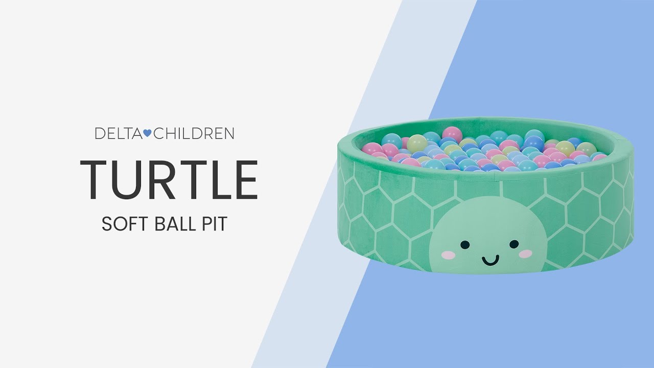 Turtle Soft Ball Pit with 50 Play Balls (by Delta Children) - YouTube