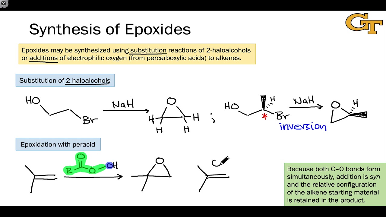 04 05 Syntheses Of Epoxides Youtube