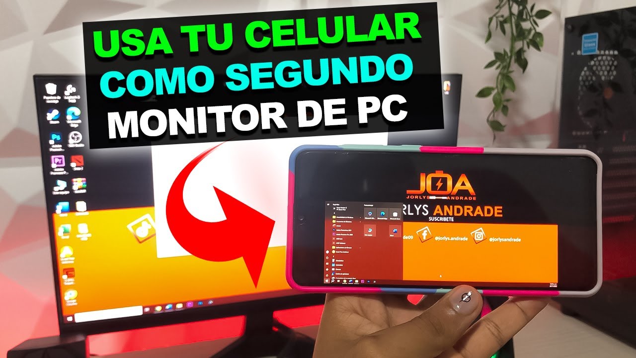 Como usar CELULAR como SEGUNDO MONITOR de PC | CELULAR como MONITOR PC | Windows 10 - Android ...