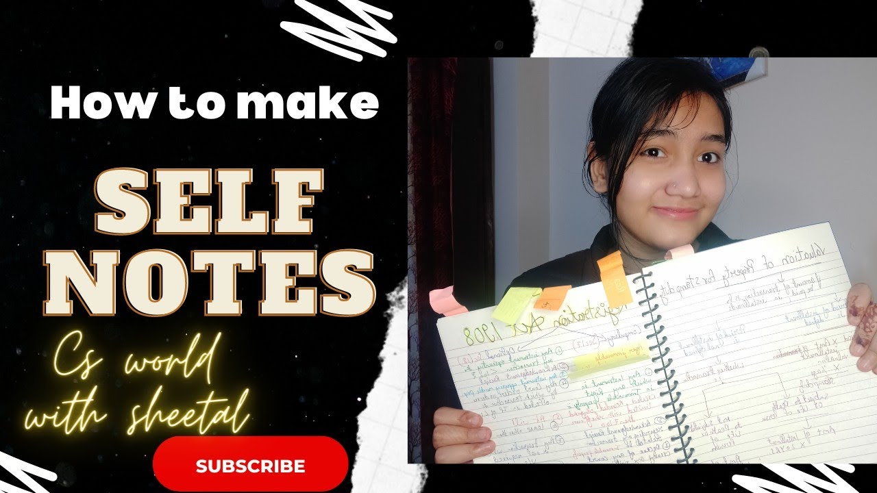 how to make self notes Self study in CS executive#cs #csexecutive free ...