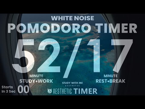 52/17 Rule Timer, White Noise, 4.5 Hour Work, 52 Min Study, 17 Min Break, Productivity Work Timer