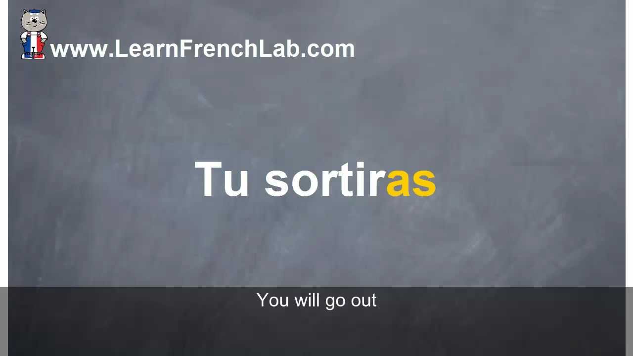 French Lesson: Sortir au futur - Conjugate "to go out" future tense ...