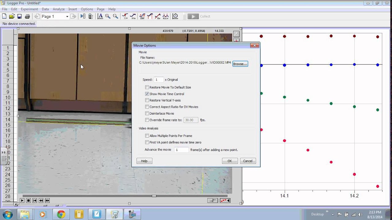 LoggerPro Video Analysis Instructions pchphysics - YouTube