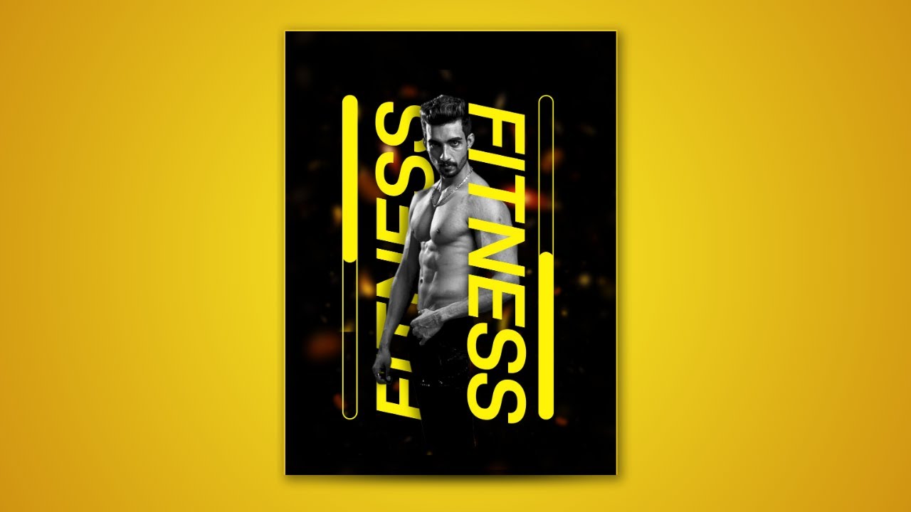 fitness gym poster design in canva tutorial bangla - YouTube