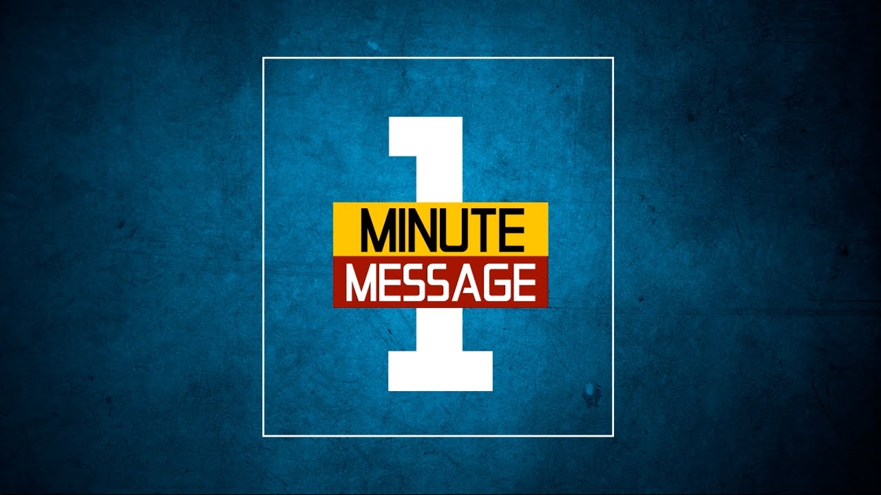 1 Minute Message (In Christ) - YouTube